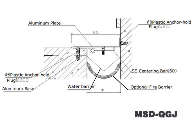 Floor to Wall Expansion Joint MSD-QGJ - Buy expansion joint, metal ...